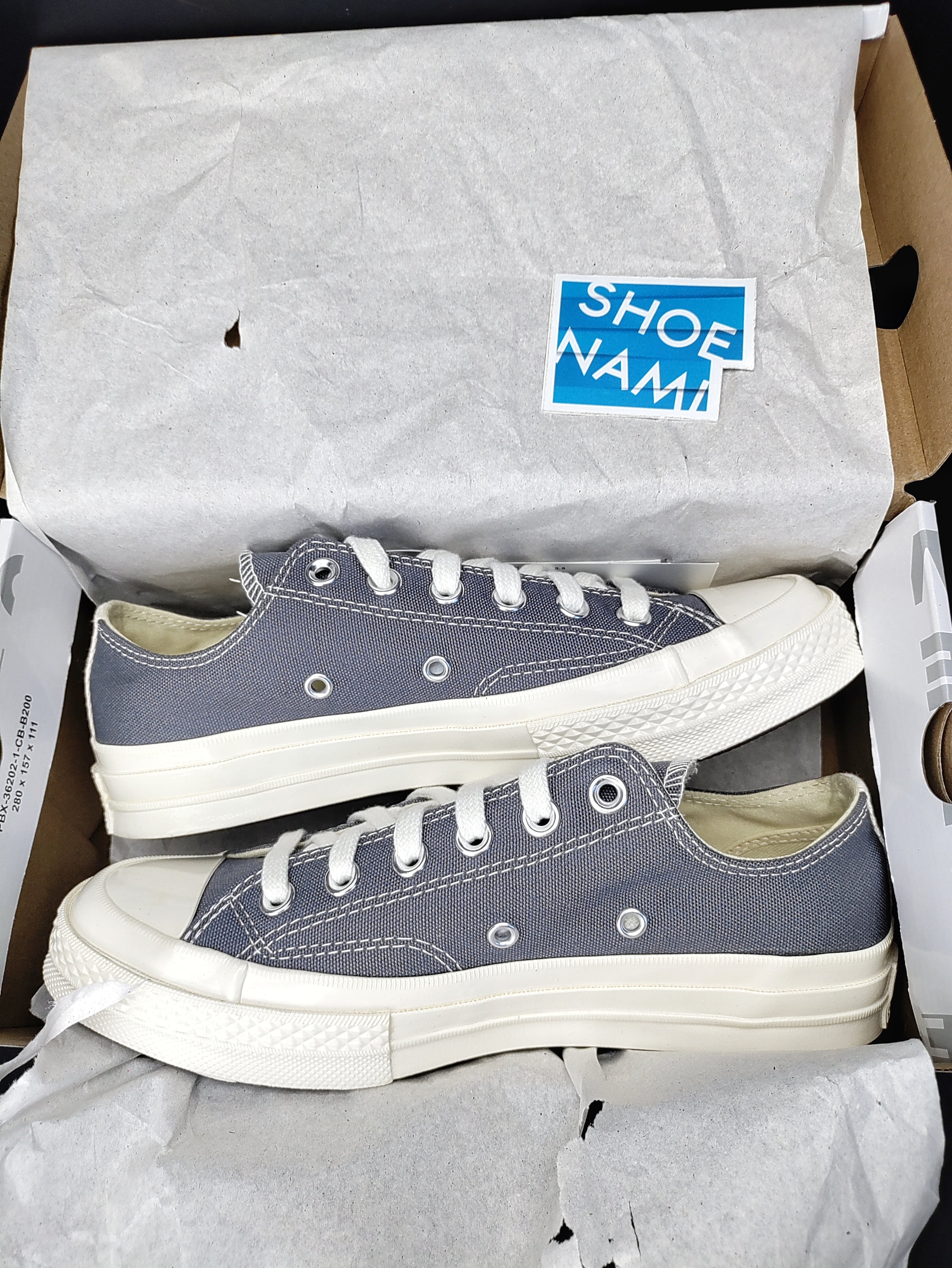 Converse X Comme Des Garçons CDG Play Chuck Taylor 'Low-Top Steel Grey